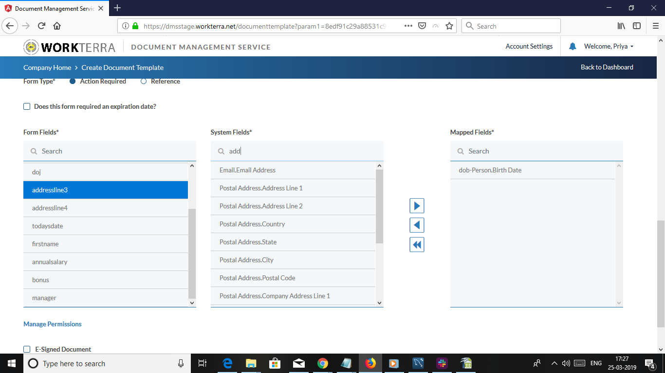 Dms 989 Dms Create Template Mapping Fields Gets Removed Workterra Jira